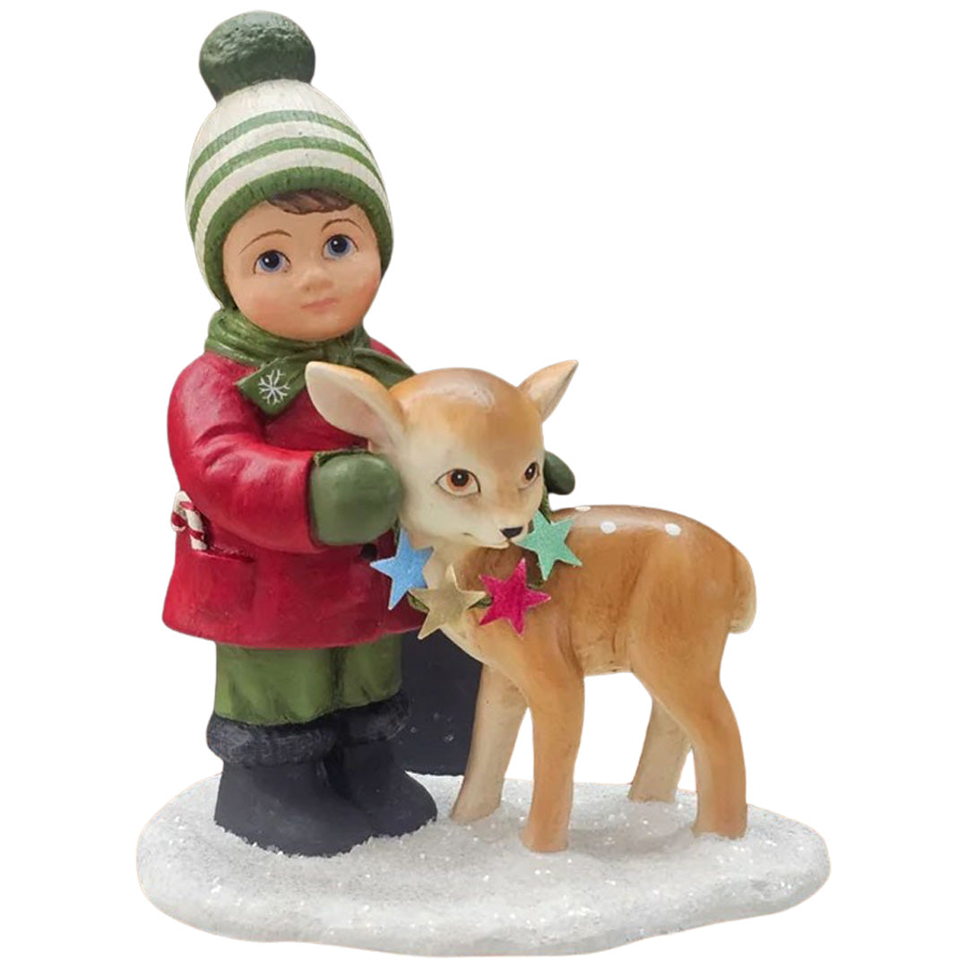 Danny with Deer Figurine by Bethany Lowe – Cuddle Decor