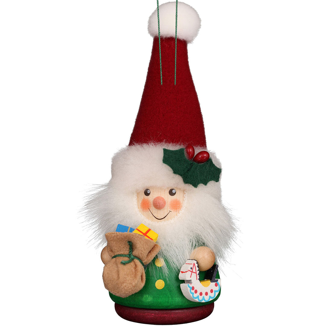 Christian Ulbricht Green Santa Ornament 5" – Cuddle Decor
