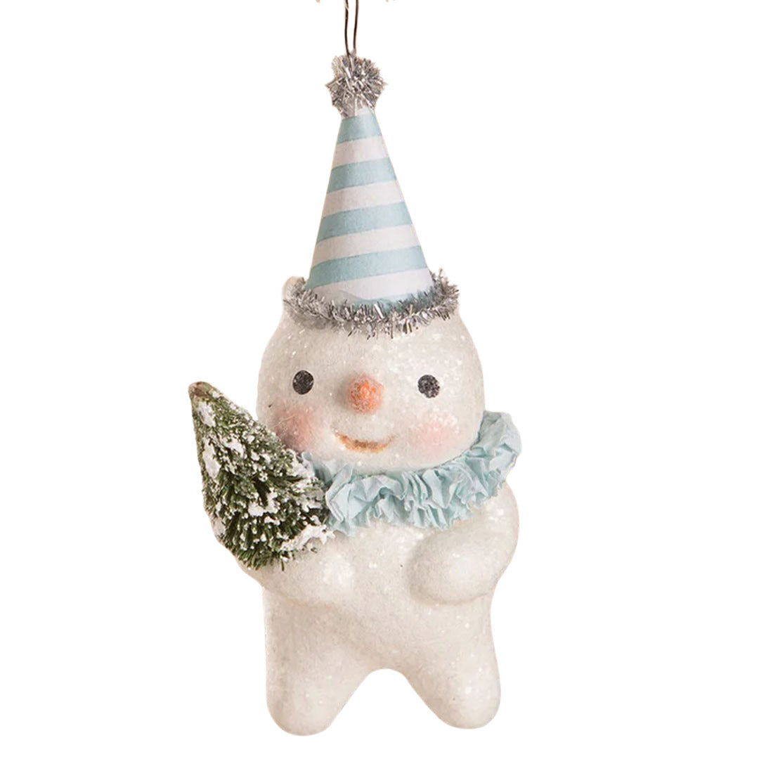 Party in Blue Snowman Ornament by Michelle Allen – Cuddle Decor