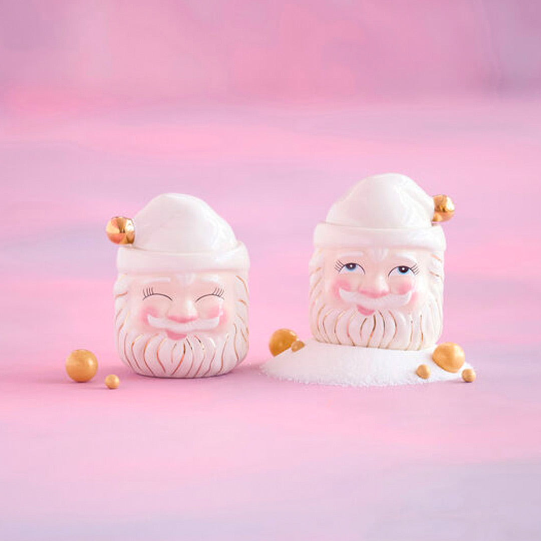 Cream Papa Noel Mini Candy Jar by Glitterville – Cuddle Decor