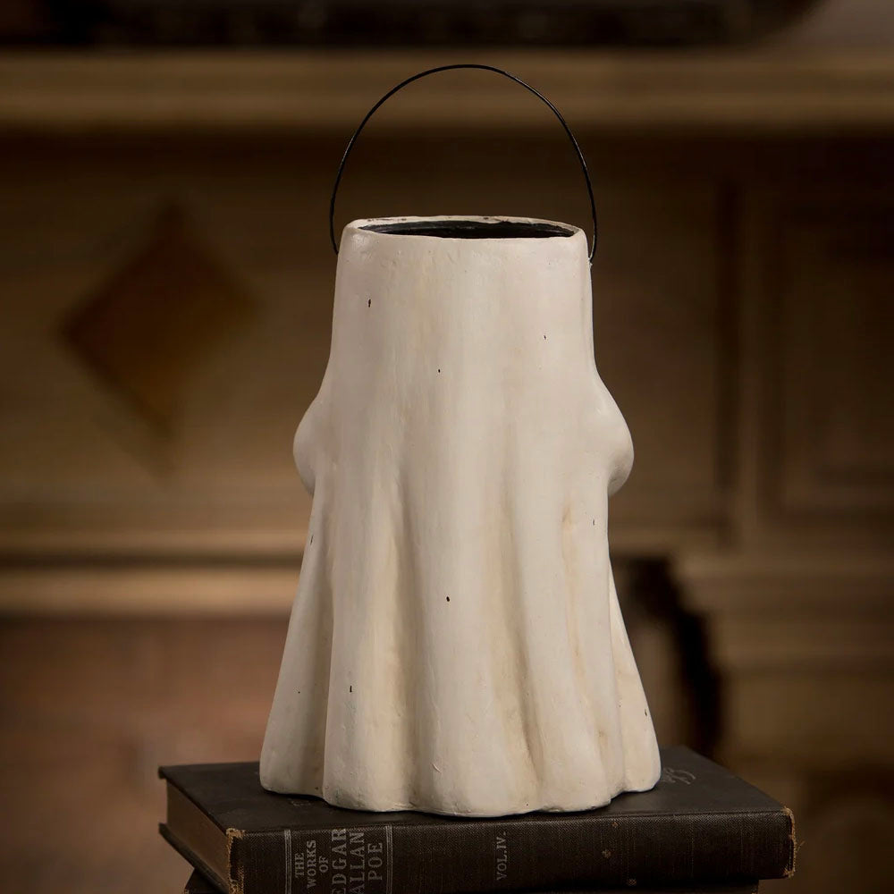 Scaredy Boo With Pumpkin Bucket Paper Mache by Bethany Lowe – Cuddle Decor