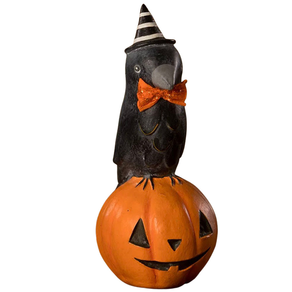 Crow On Jack O'Lantern by Michelle Lauritsen – Cuddle Decor