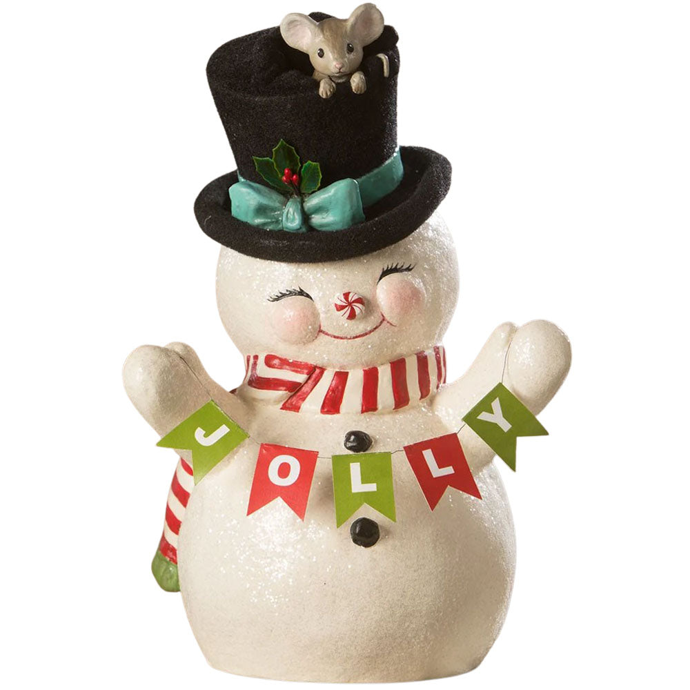 Holly Jolly Snowman by Bethany Lowe – Cuddle Decor
