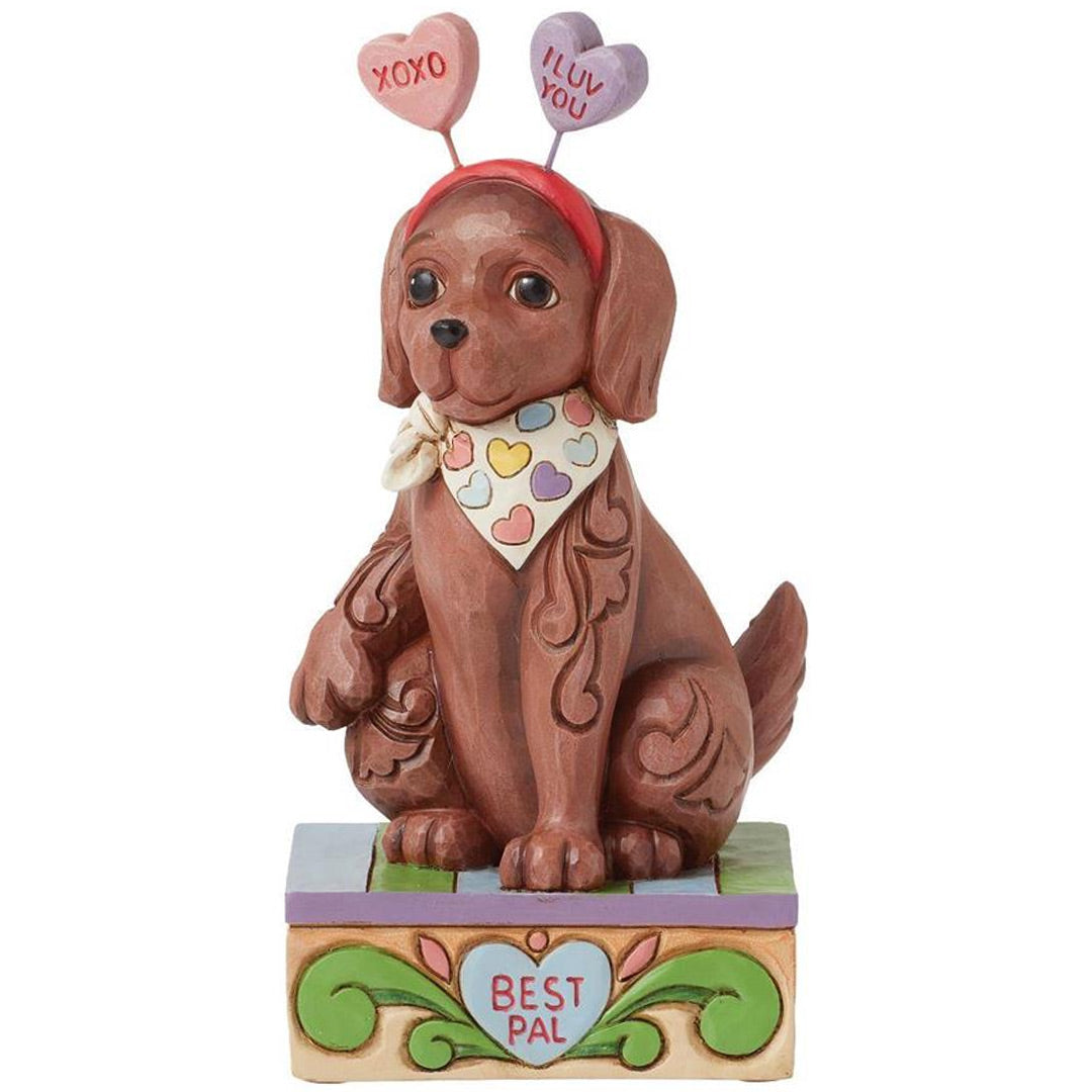 Cute Dog with Message Hearts Figurine by Jim Shore – Cuddle Decor
