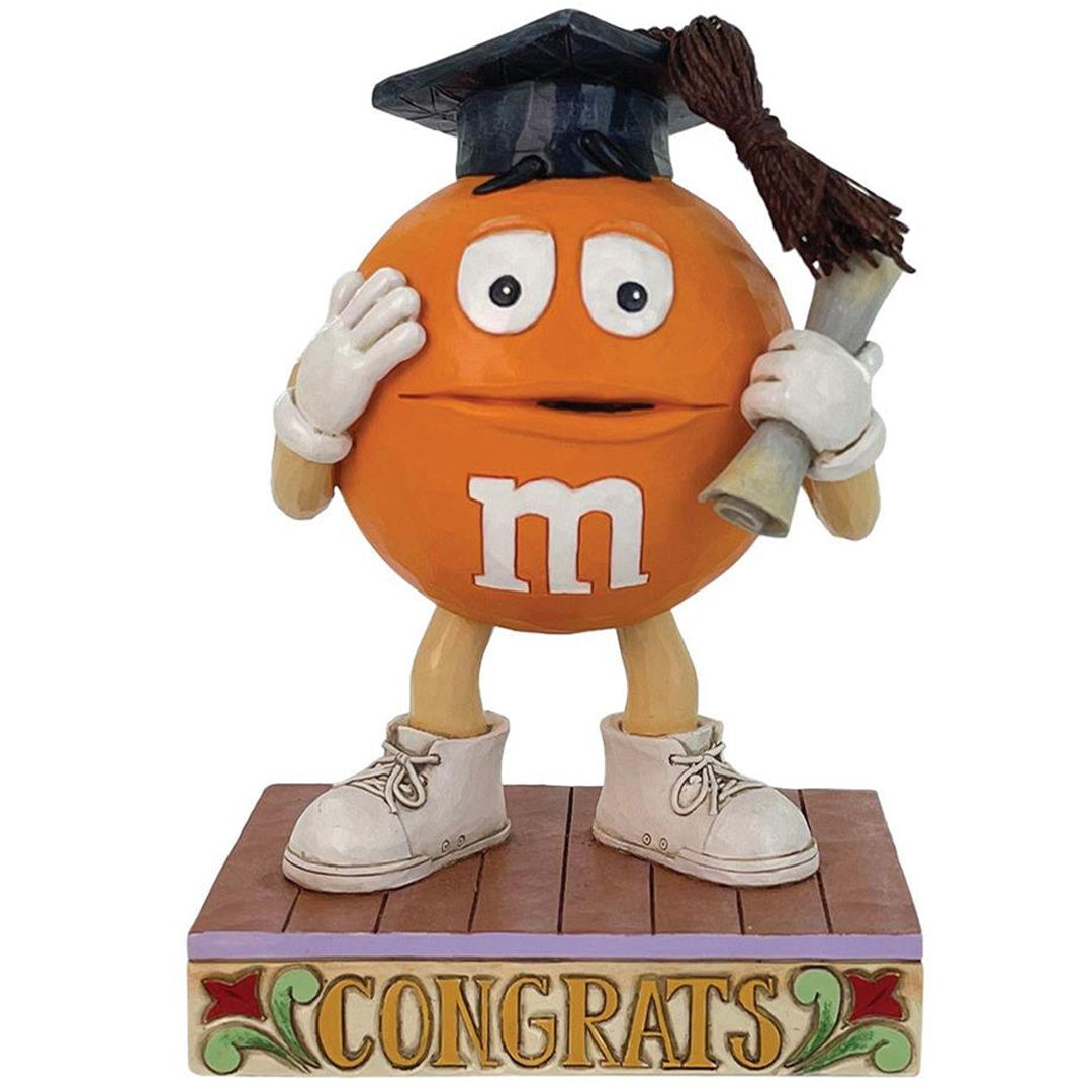M&M'S Orange Character Graduation by Jim Shore – Cuddle Decor