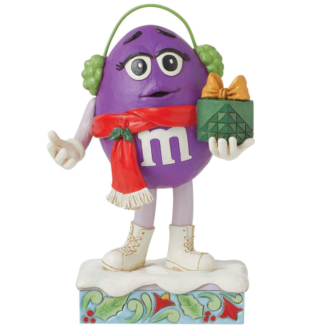 M&M'S Purple Character with Gift by Jim Shore – Cuddle Decor