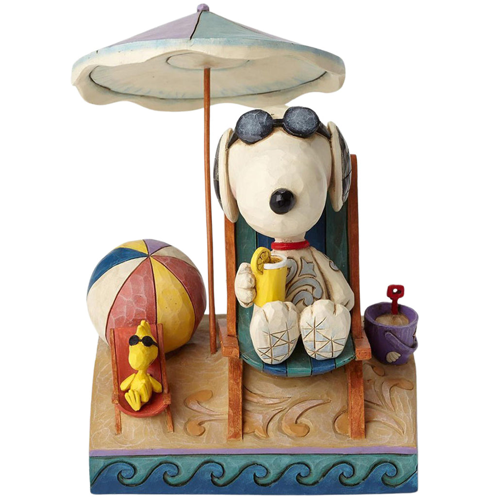 Snoopy & Woodstock at Beach by Jim Shore – Cuddle Decor