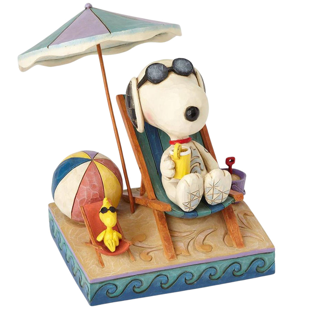 Snoopy & Woodstock at Beach by Jim Shore – Cuddle Decor