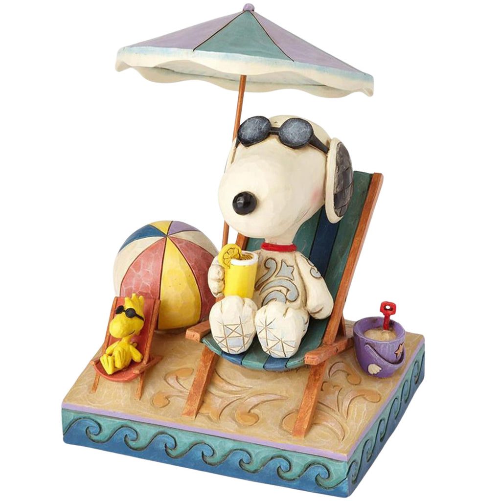 Snoopy & Woodstock at Beach by Jim Shore – Cuddle Decor