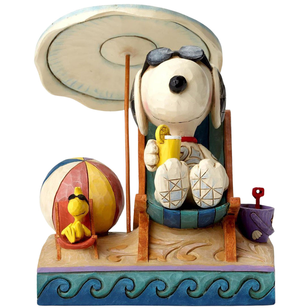Snoopy & Woodstock at Beach by Jim Shore – Cuddle Decor