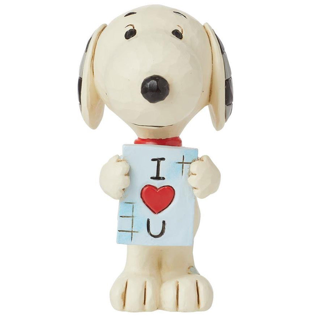 Snoopy with Blue Love Sign Mini by Jim Shore – Cuddle Decor
