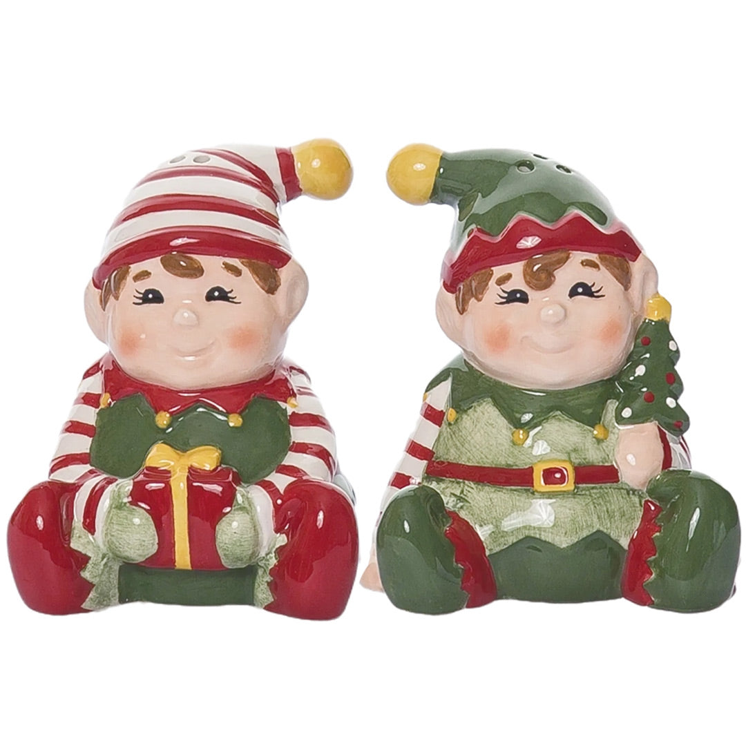 Christmas Elves Salt and Pepper Shaker Set 2 by Shelly Comiskey ...