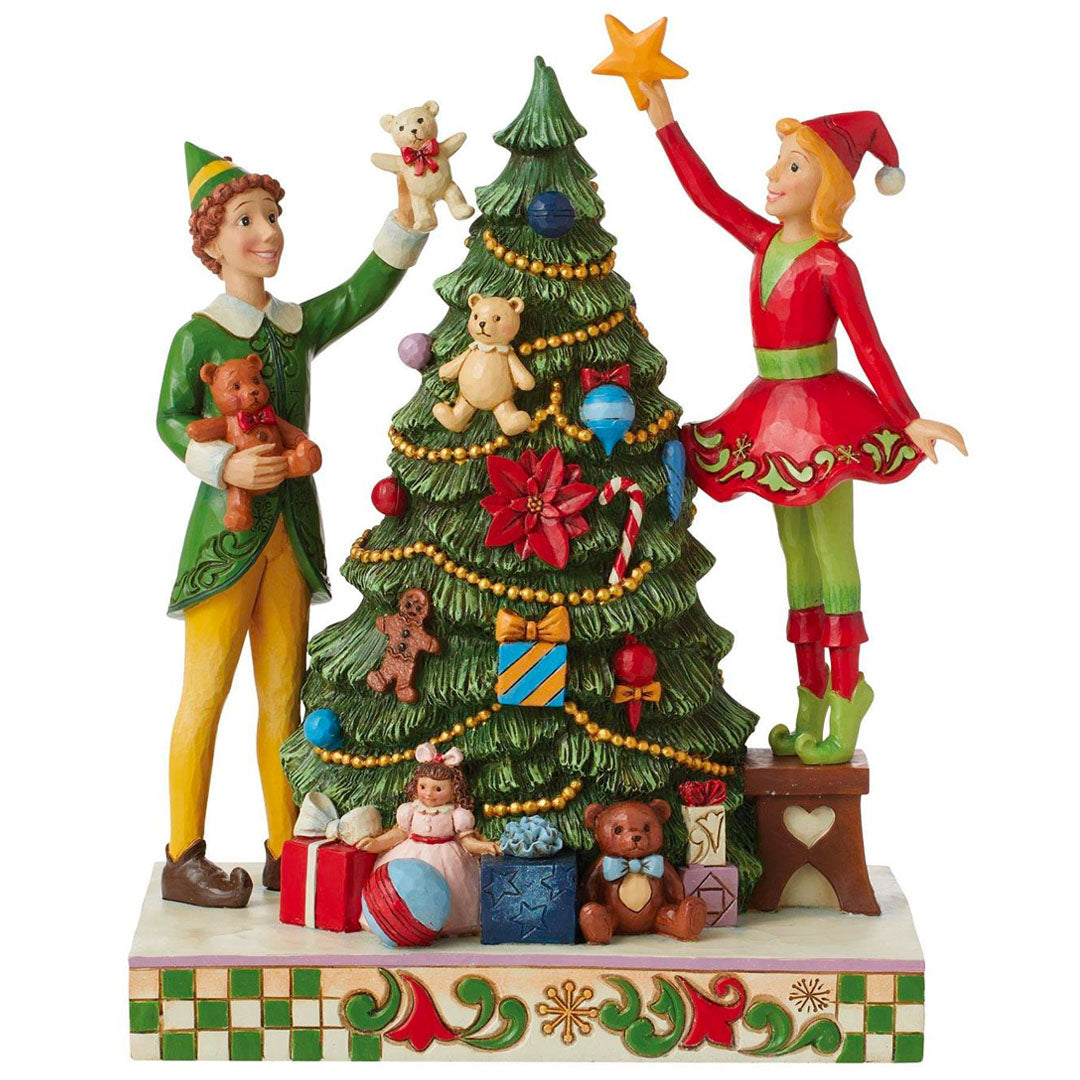 Buddy Elf and Jovie Elf Decorating 9.13" by Jim Shore – Cuddle Decor